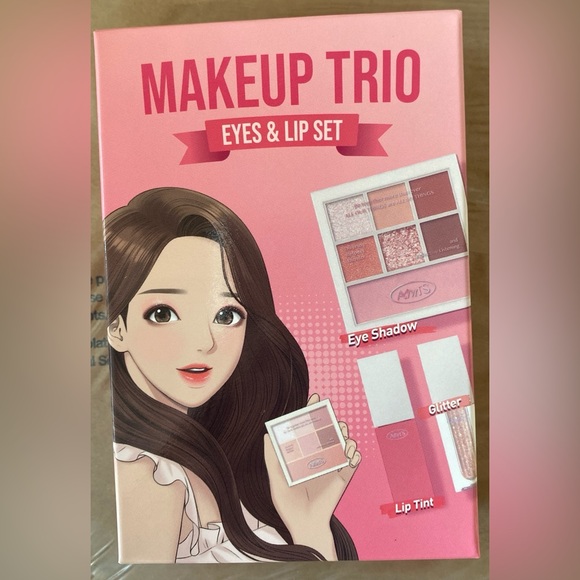 AMTS | Makeup | Makeup Trio Eyes Lip Set Pink And Glitter | Poshmark